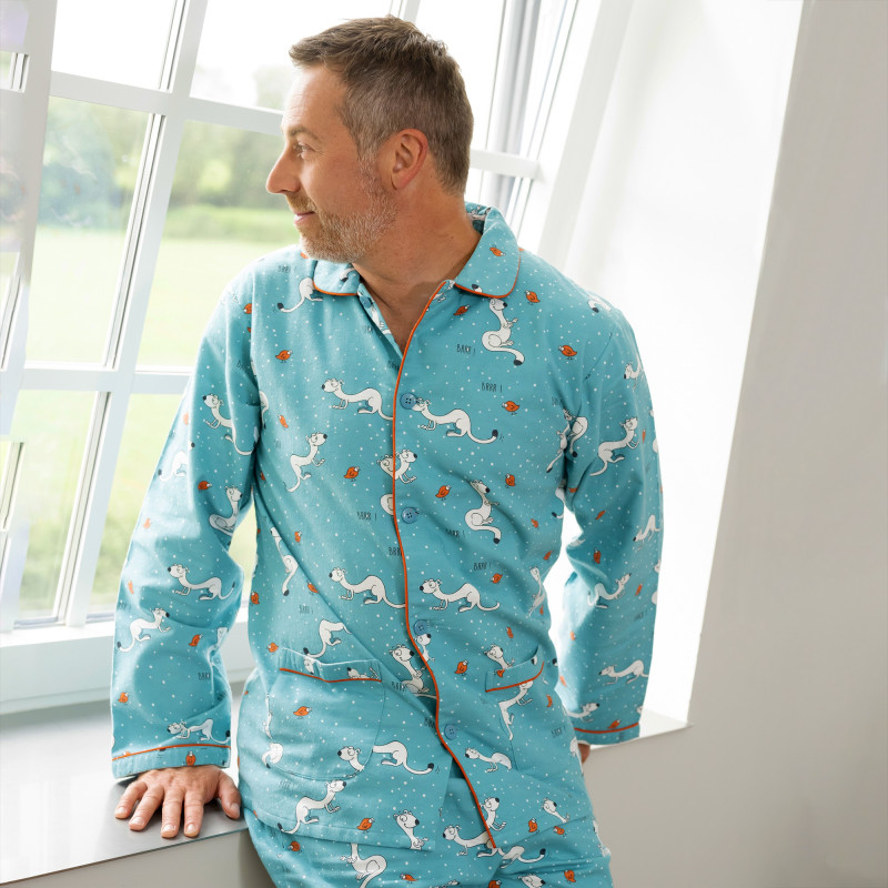 Pyjama homme en flanelle pour l'hiver Hermine